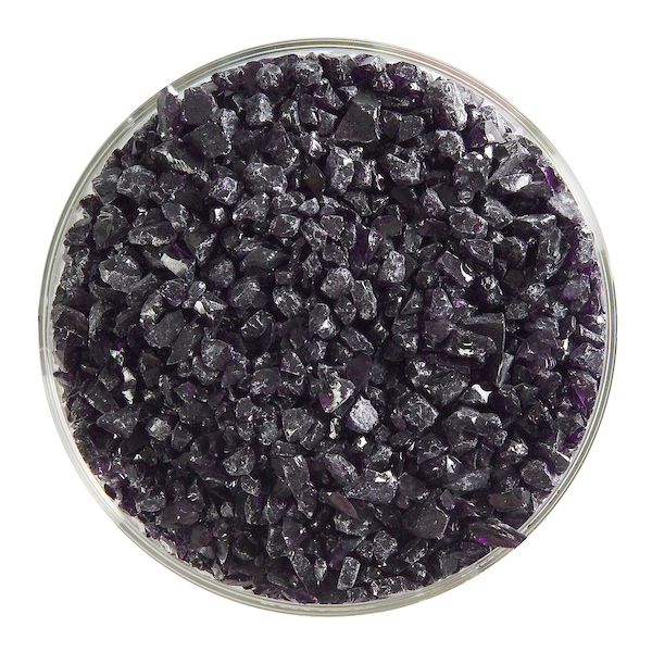 Bullseye - Deep Royal Purple Transparent, Frit, Fusible #001128-Frit