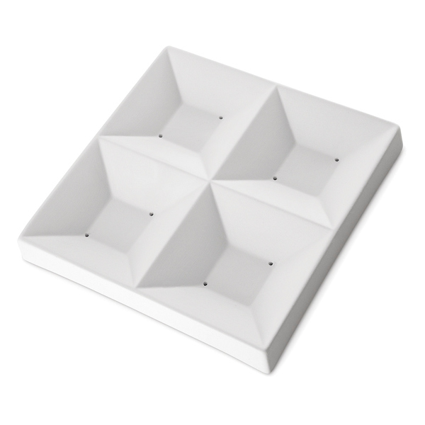 Bullseye - Four-Square Dish #008935-MOLD-M-EACH