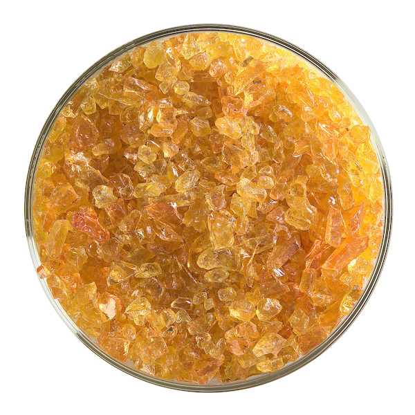 Bullseye - Orange Transparent, Frit, Fusible #001125-Frit